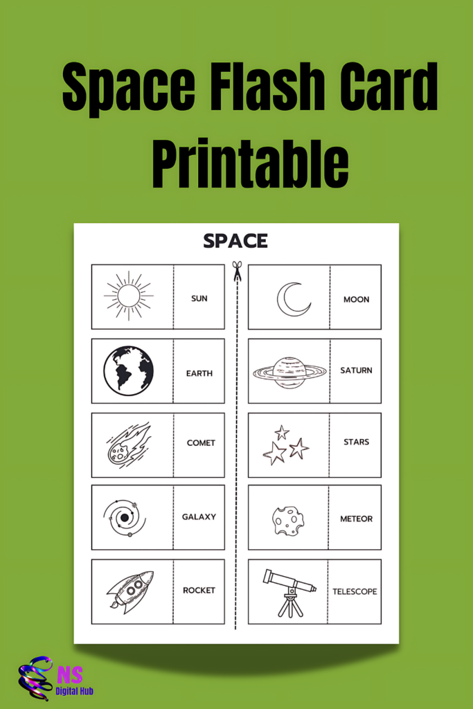 Space Flash Card Printable – digitalhub